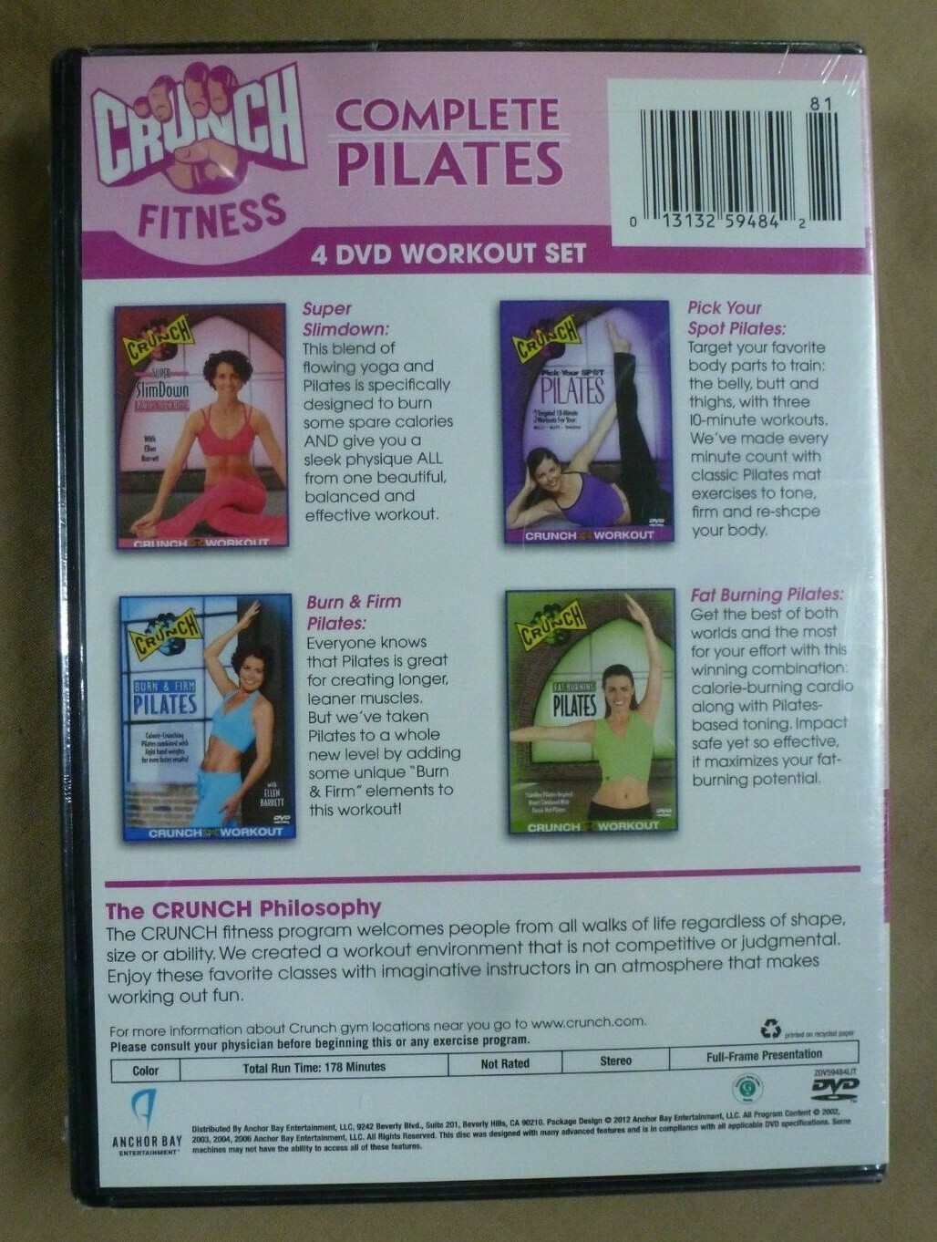 Complete Pilates 4 DVD Workout Set Slimdown Burn Firm Fat Burning ...