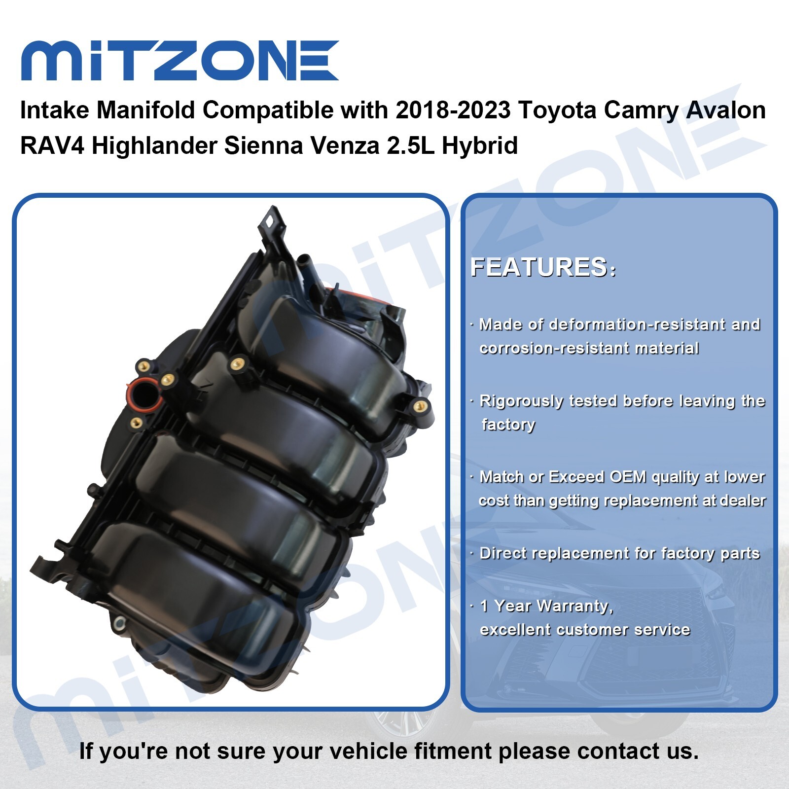 Intake Manifold for 2019-2023 Toyota RAV4 Camry Avalon Highlander 2.5L ...