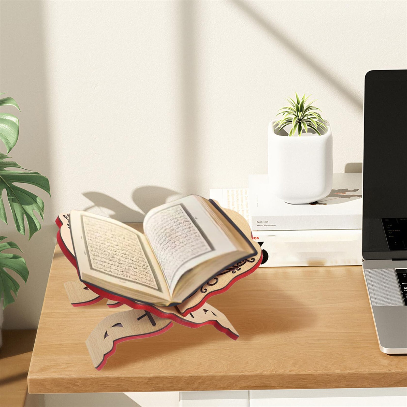 Bible Stand Prayer Book Stand 13x9.1 inch Quran Stand Wooden Folding ...