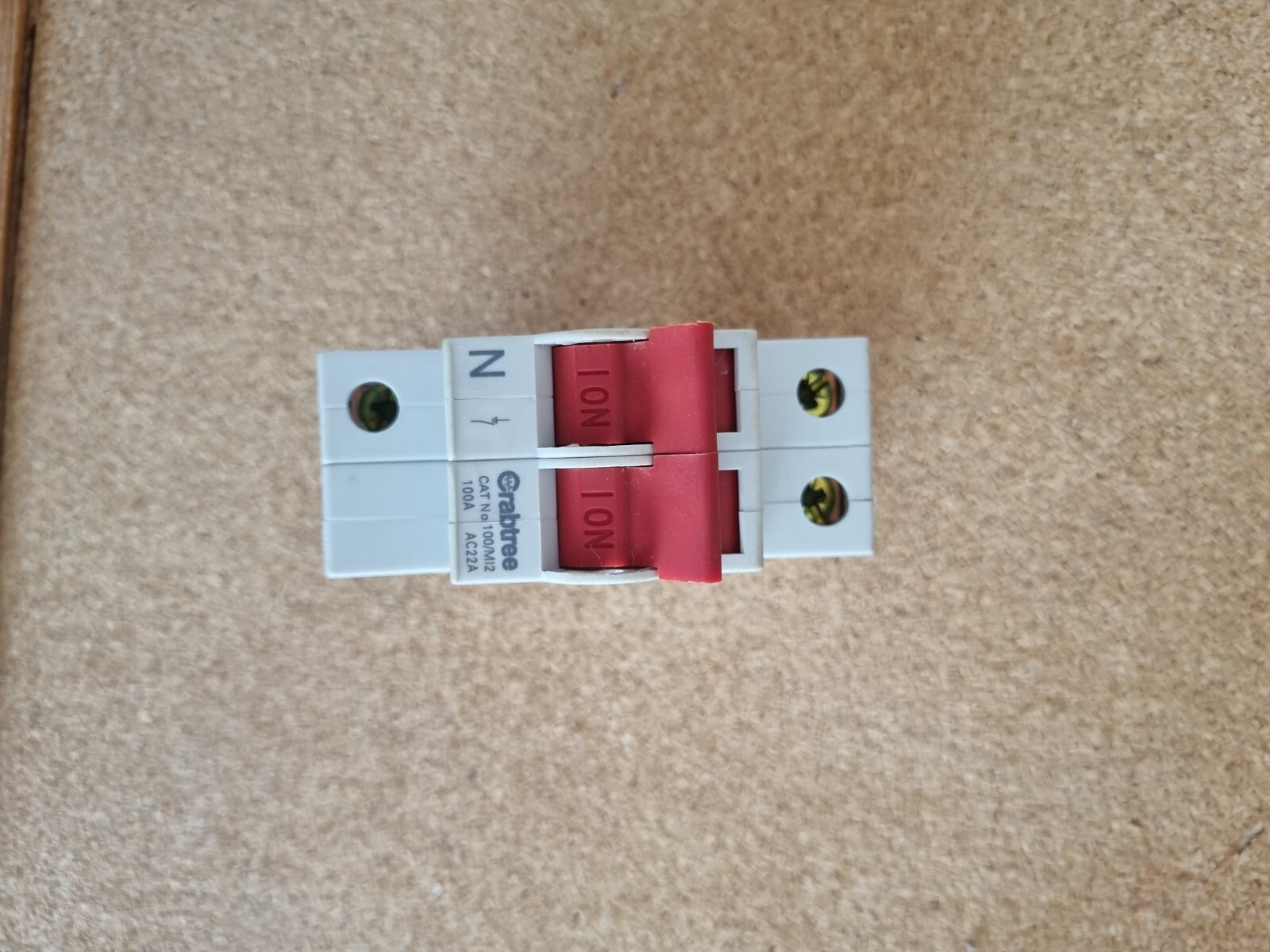 Crabtree Main Switch Starbreaker Disconnector 100Amp Isolator AC22A 100 ...