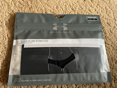 Under Armour Women's Thong UA Pure Stretch 3-Pack Underwear Size XS ...