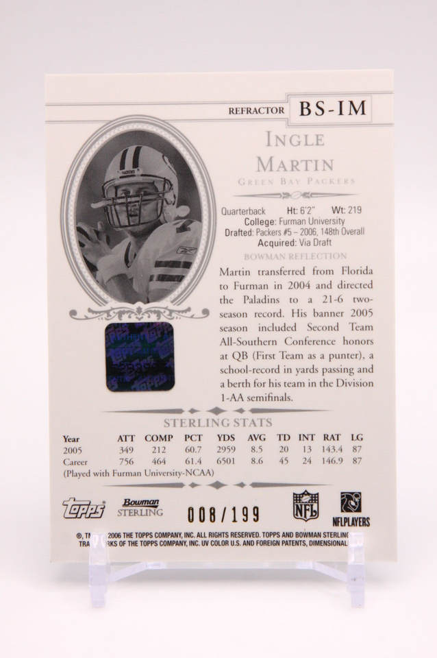 2006 Bowman Sterling Refractor #BS-IM Ingle Martin AUTO /199 (A01) | eBay