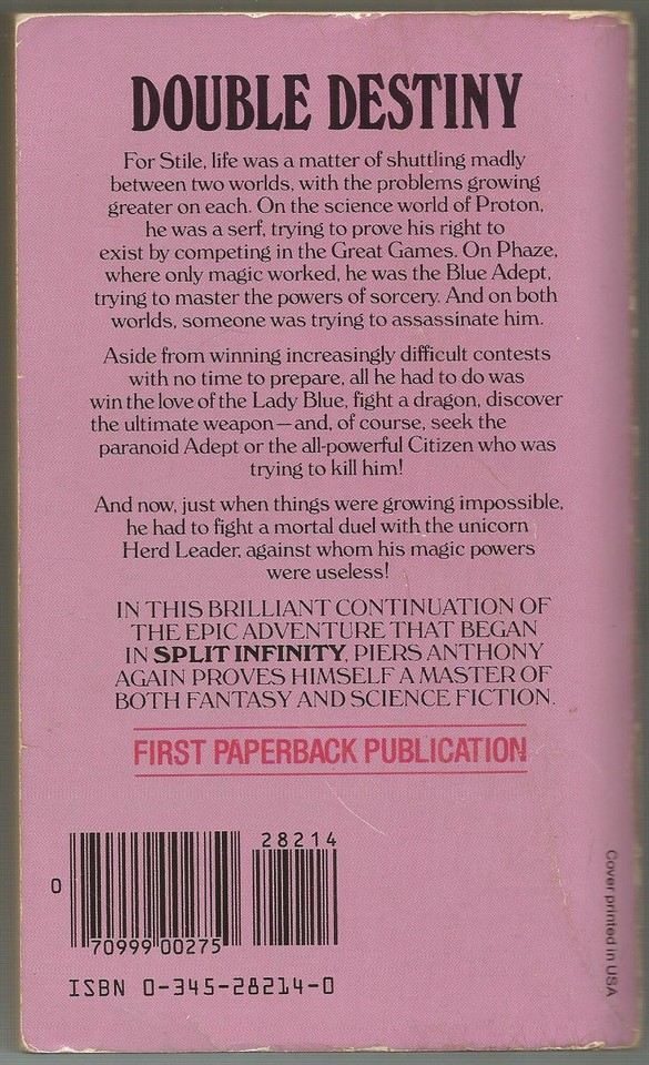 Blue Adept by Piers Anthony 1st Ed Del Rey MMPB 1982 Good | eBay