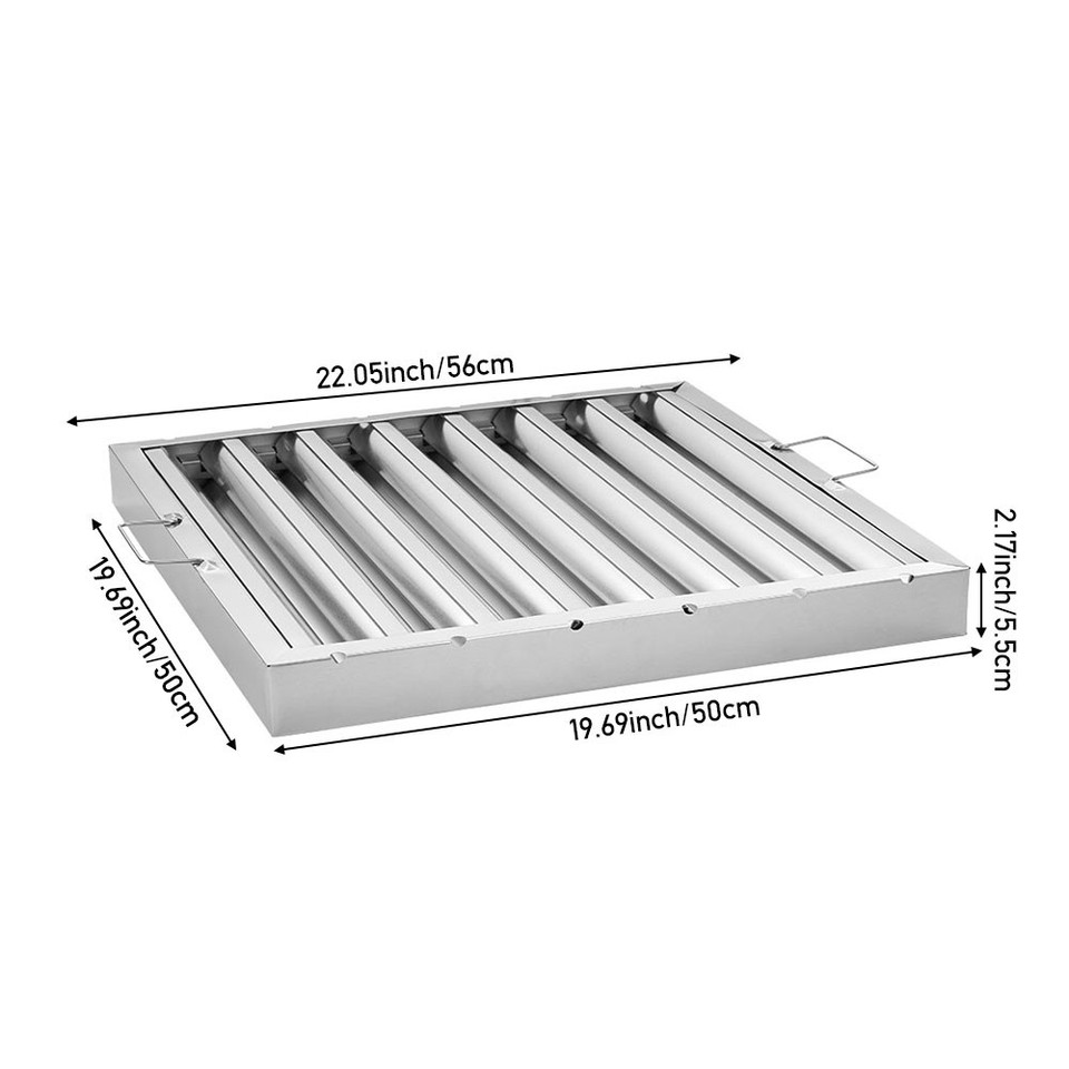 395/495mm Canopy Grease Baffle Filter Stainless Steel for Kitchen ...
