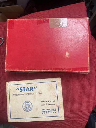 Vintage ORIGINAL Star Pistol Super-Star B 9mm Gun Manual & Box 1940's Spanish | eBay