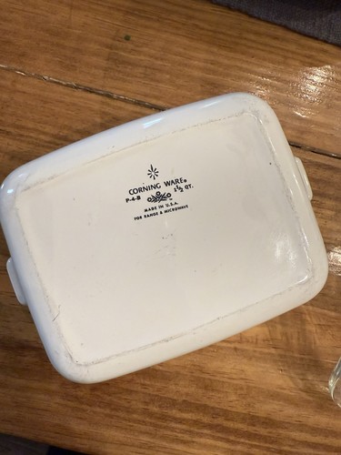 VINTAGE CORNING WARE BLUE CORNFLOWER,P-4-B 1 1/2 QT. RARE STAMP EARLY ...