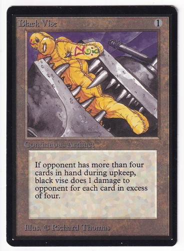 Black Vise -Beta Edition -LP - MTG -FREE SHIPPING! | eBay