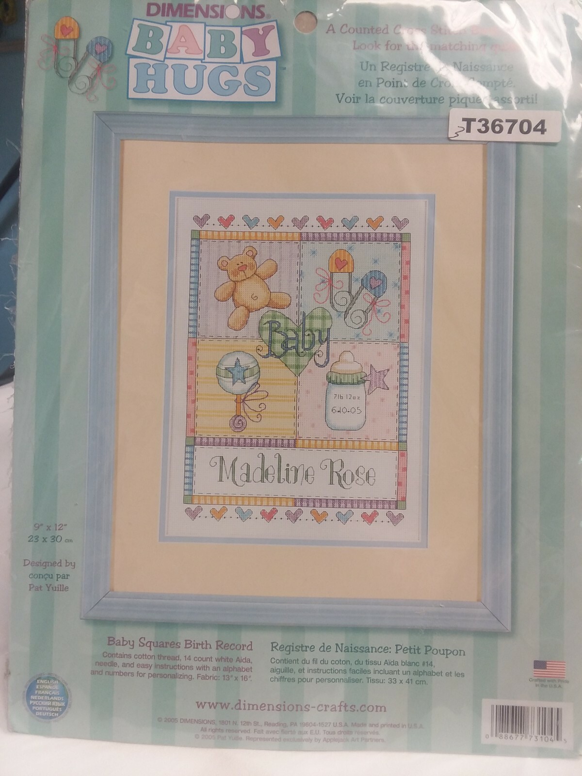 Demensions Baby Squares Birth Record Cross-Stitch Kit | eBay