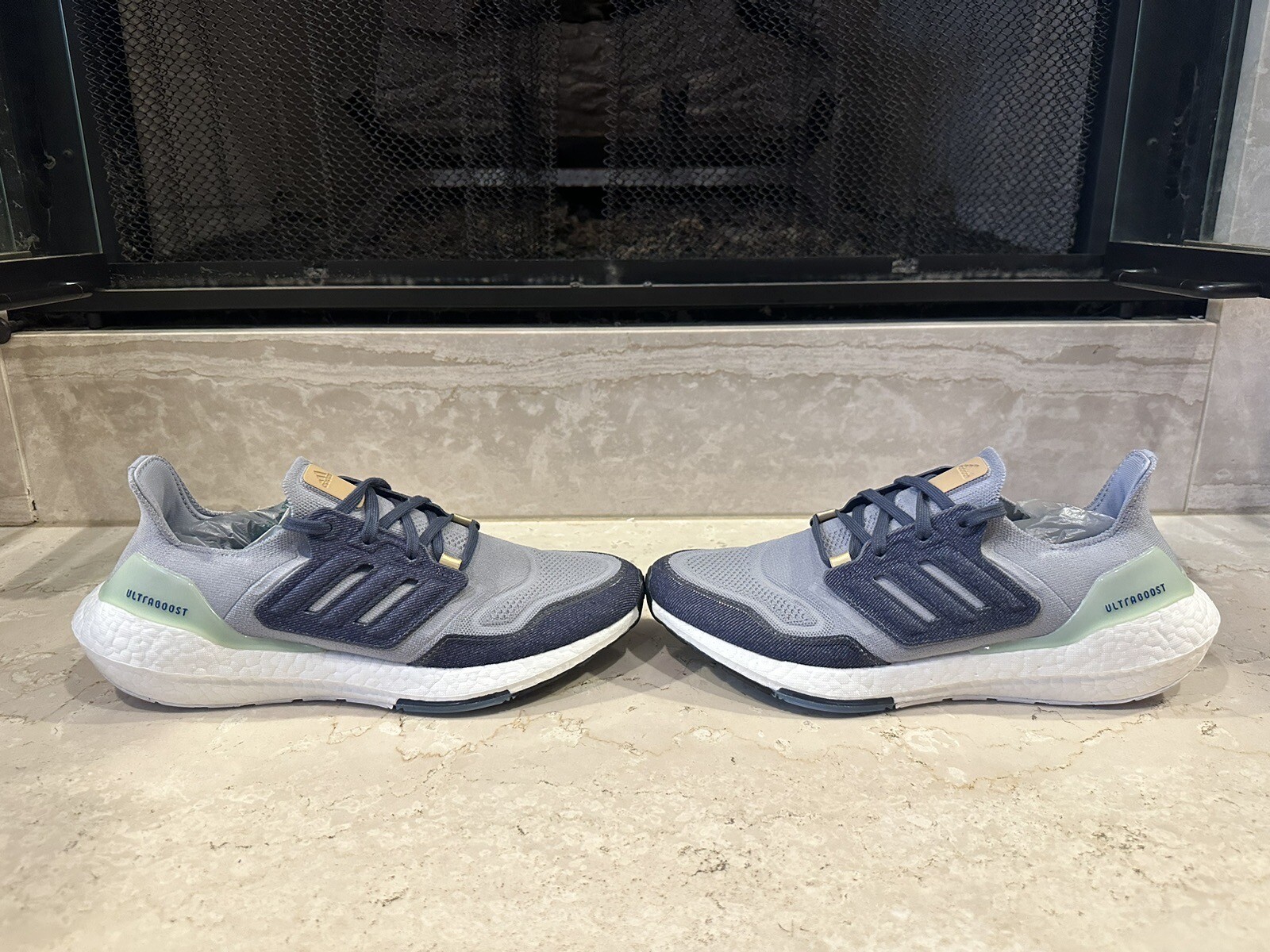 Adidas Ultraboost 22 Halo Silver Grey Men Running Sho… - Gem
