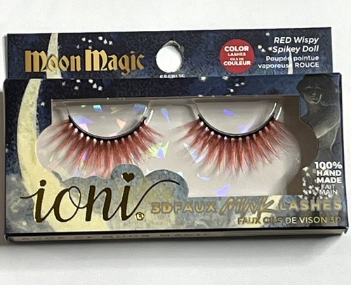 Ioni Lashes False Eyelashes 3D Faux Mink Strip Lash Red Wispy Spikey ...