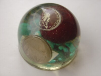 Vintage Dayton Ohio OH State Buckeye Buffalo Nickel Lucite Paperweight ...