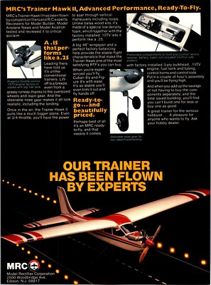 Trainer Hawk II RC Airplane MRC Print Ad Ephemera Wall Art Decor | eBay