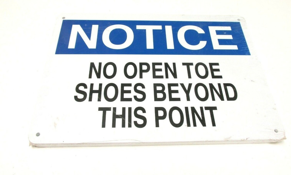 Beyond This Point Sign No Shoes