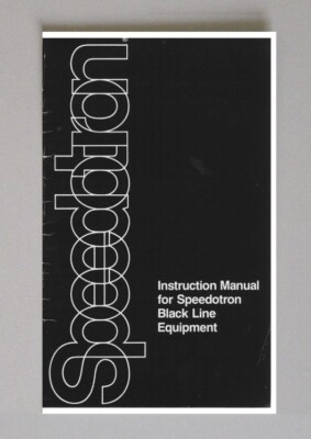 Speedotron Black Line Equipment Instruction Manual Reprint | eBay
