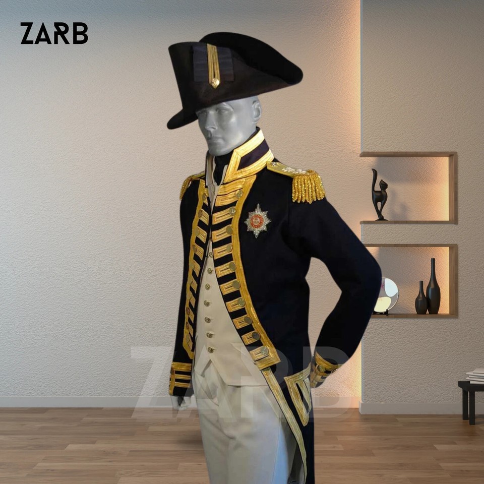Napoleonic Naval Officer Uniform - Historical Admiral Jacket, Military Costume | eBay