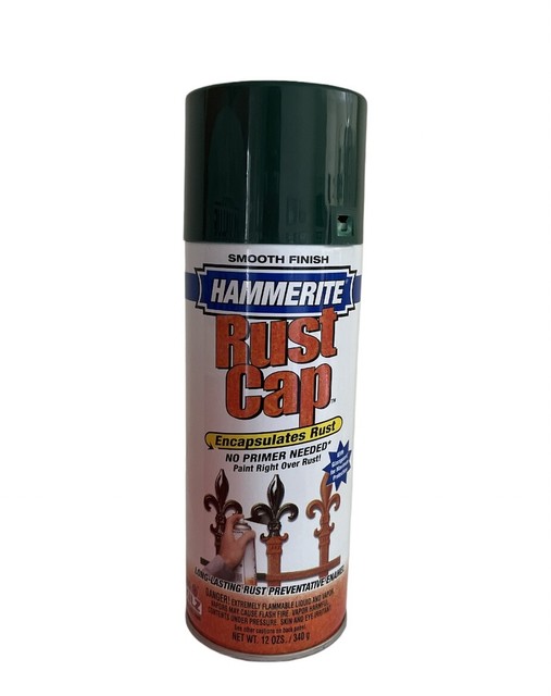 1 Hammerite Rust Cap Smooth Finish Dark Green Spray Paint Can 12 oz for ...
