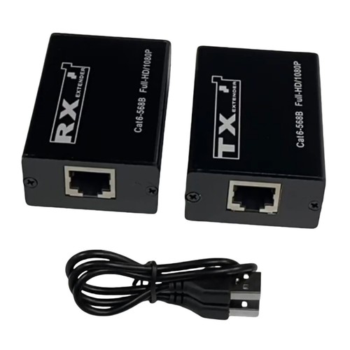 30M USB KVM HDMI Extender RJ45 Cat6 Ethernet Network Cable For DVR NVR ...