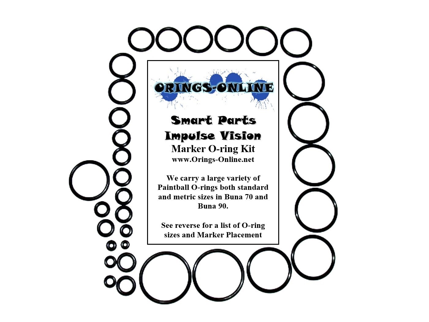 Smart Parts Impulse Vision Paintball Marker O-ring Oring Kit x 4 ...