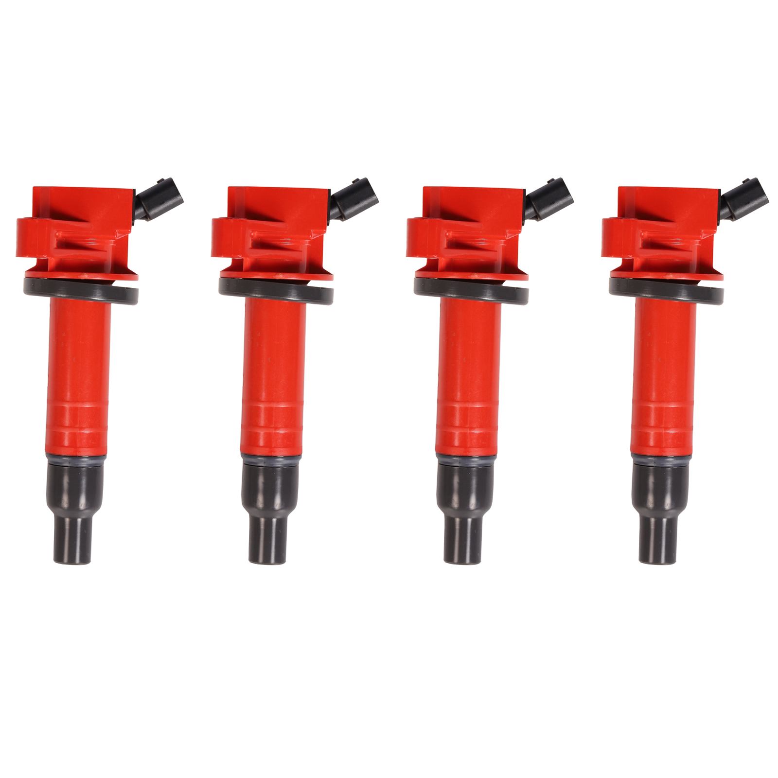 (4) Red Ignition Coil For 1999-2008 Toyota Corolla CE Sedan 4-Door 1.8L ...