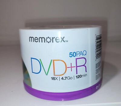 Memorex DVD Plus R 16x4.7 GB 50 Pack Blank Disks 120 Mins New | eBay