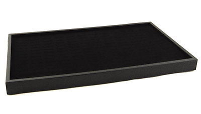 Large Black 1 Inch Deep Plastic Display Tray With 144 Ring Pad - BD1-1P ...
