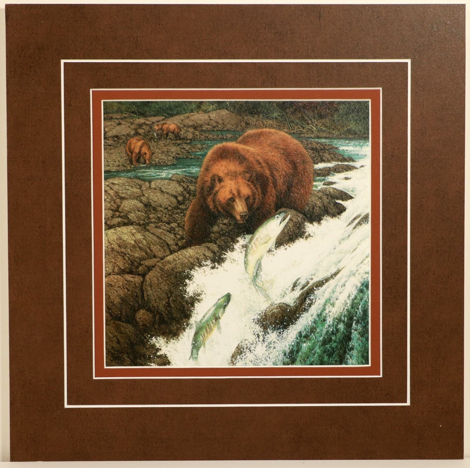 Bev-Doolittle- ''REAL BEAR '' Custom Double Matted Art | eBay