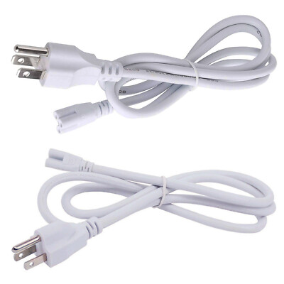 T5 T8 LED Tube Light Power Cable 2FT 4FT 3-Pin US Plug Connector Wire ...