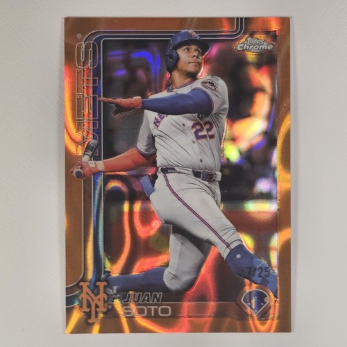 2025 Topps Chrome Juan Soto #200 Orange Lava 17/25 Color Match New York ...