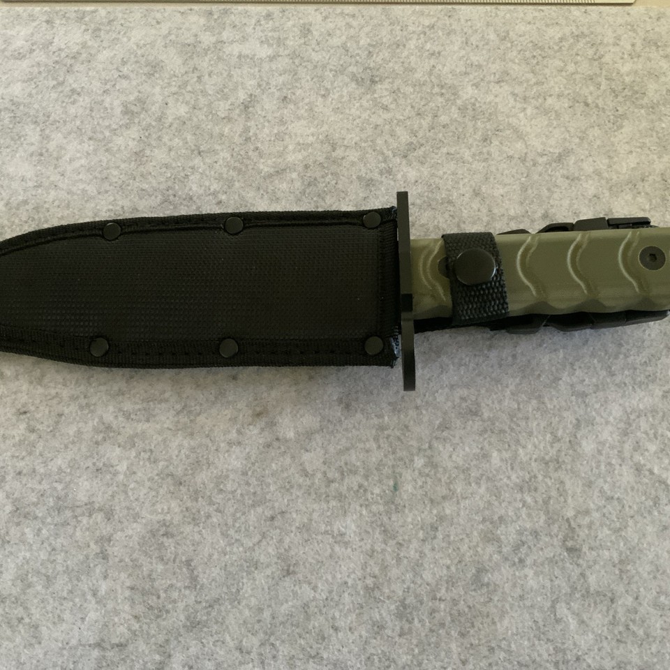 SOG BAR15C Bayonet W/ Clip Point Blade OD Green W/ Sheath Mint 12 ...