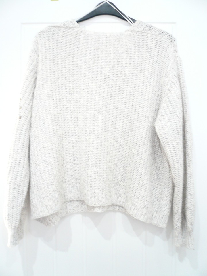 M&S oatmeal knit size 20 (22/24) jumper cream, fleck, wool mix Per Una ...