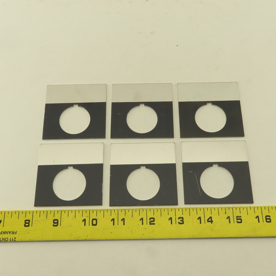 30mm Switch Legend Plate Blank 2-3/8" Square Lot Of 6 | eBay