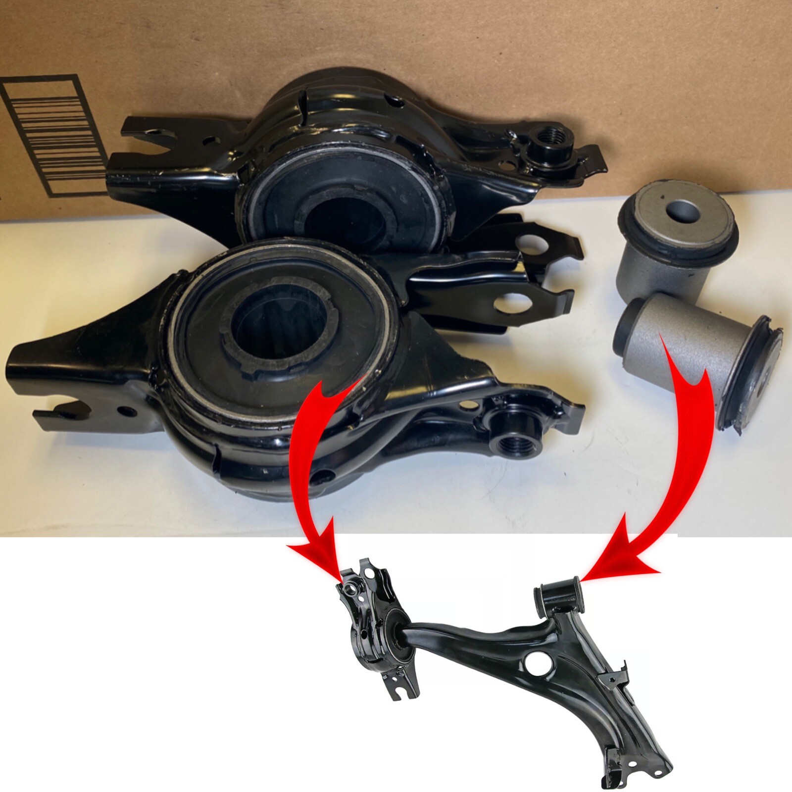 4 FRONT LOWER CONTROL ARM BRACKET BUSHINGS FOR 2016-2019 HONDA CIVIC ...