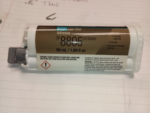 NEW 3M DP-8805 SCOTCH-WELD ACRYLIC ADHESIVE, 1.6 FL OZ/47ML OFF-WHITE ...