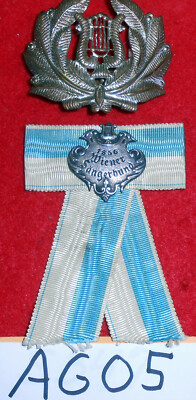 AG05 Austrian silver song fest award & a silver musician's hat badge | eBay