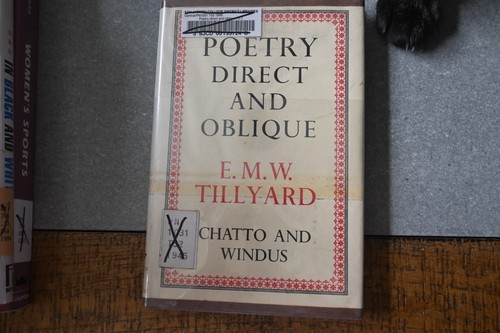Poetry Direct And Oblique (E M W Tillyard - 1966 | eBay