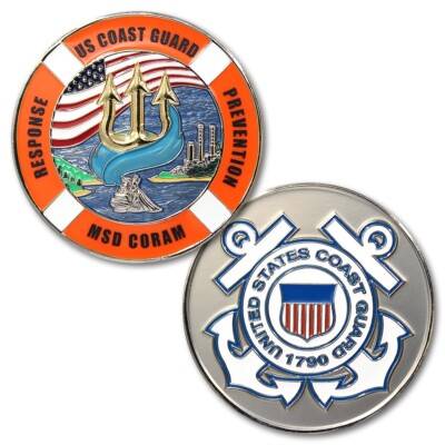 US Coast Guard USCG Marine Safety Detachment MSD Coram Challenge Coin ...