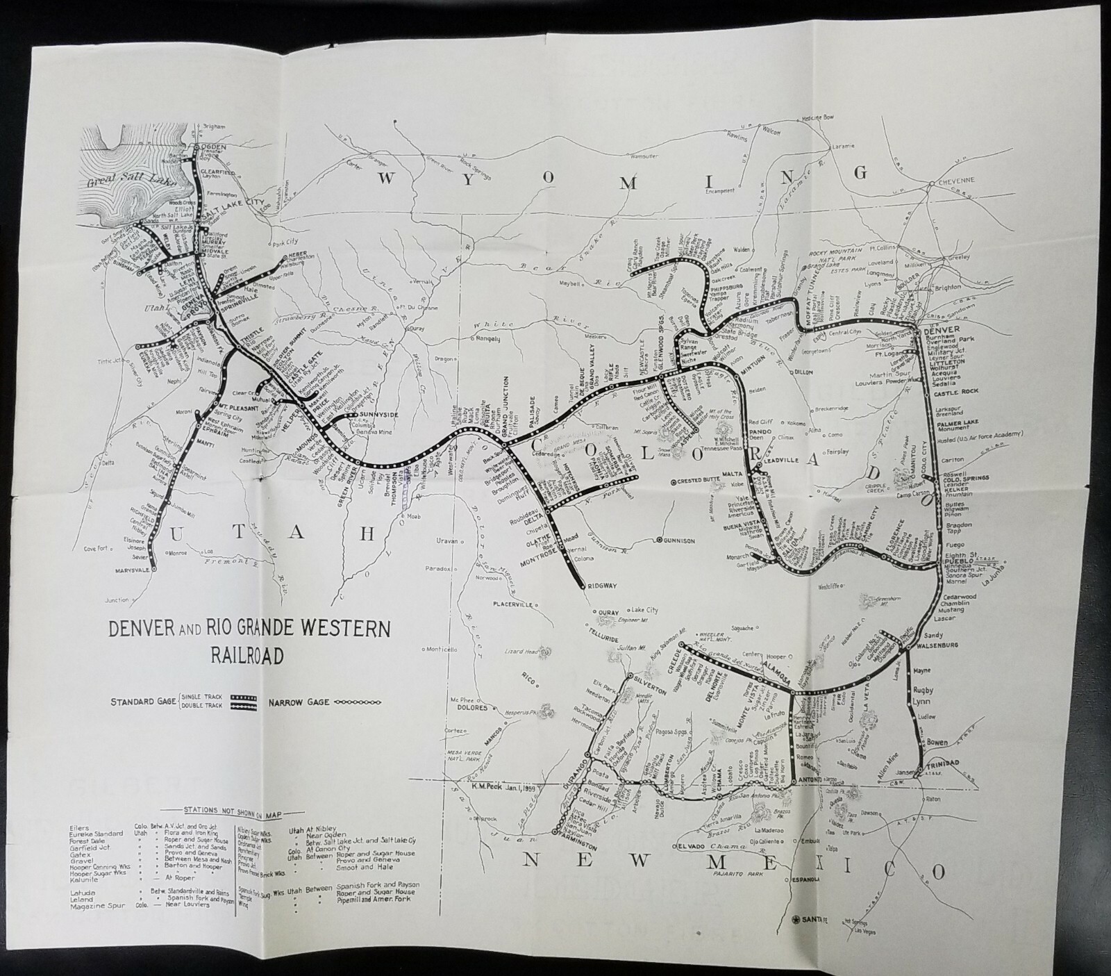 8 SP SSW DRGW Railroad Route Maps | eBay
