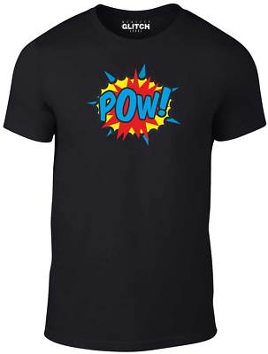 Pow ! T Shirt - Cool Retro Pop Art Comic Book Comics Big Bang Superhero ...