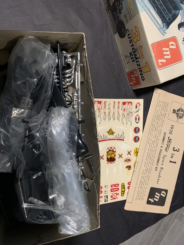 lot of 2 vintage amt model plastic model kits both 1932 ford rat rods ...