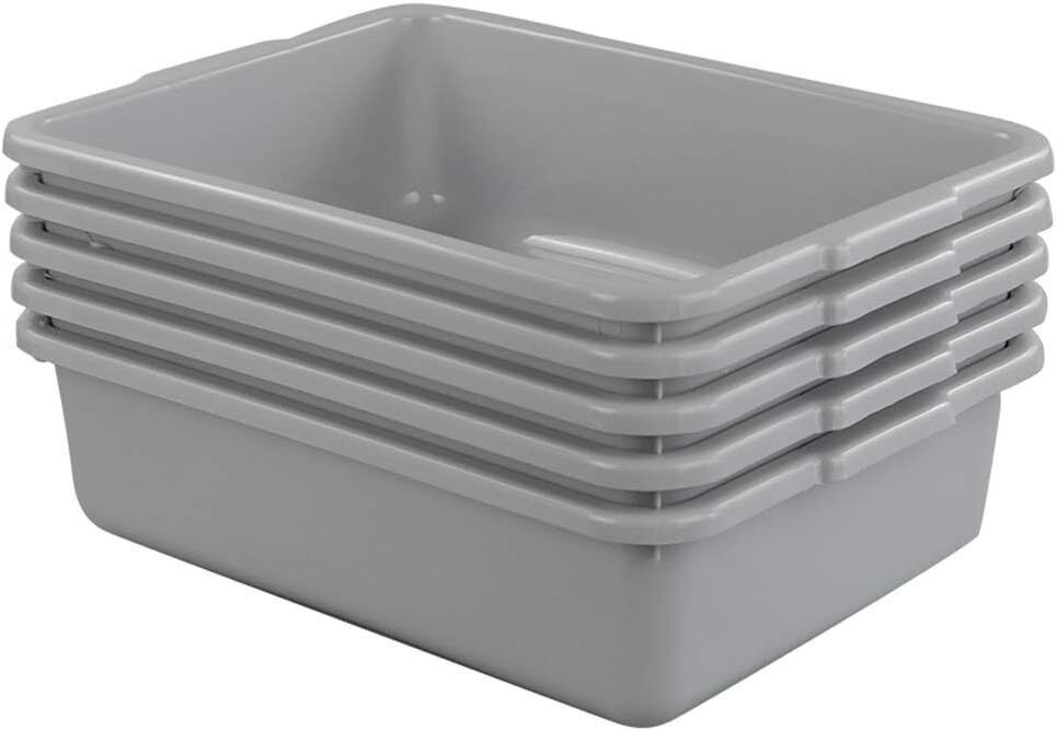 5 PK Commercial Bus Tub Box Tote Dish Tray Storage Restaurant Food ...