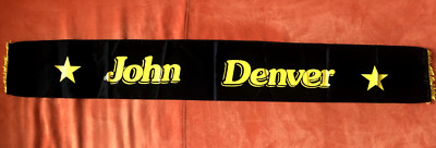 John Denver Scarf Tour 1986 🟡⚫ Original Concert 100x14 Bifacial | eBay