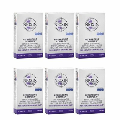 Nioxin Recharging Complex Supplements 30 Tablets EXP:08-2023(Pack of 6 ...