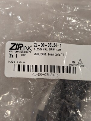 New Automation Direct ZipLink ZL-D0-CBL24-1 PLC I/O Cable 24 Pin, 3.2ft ...