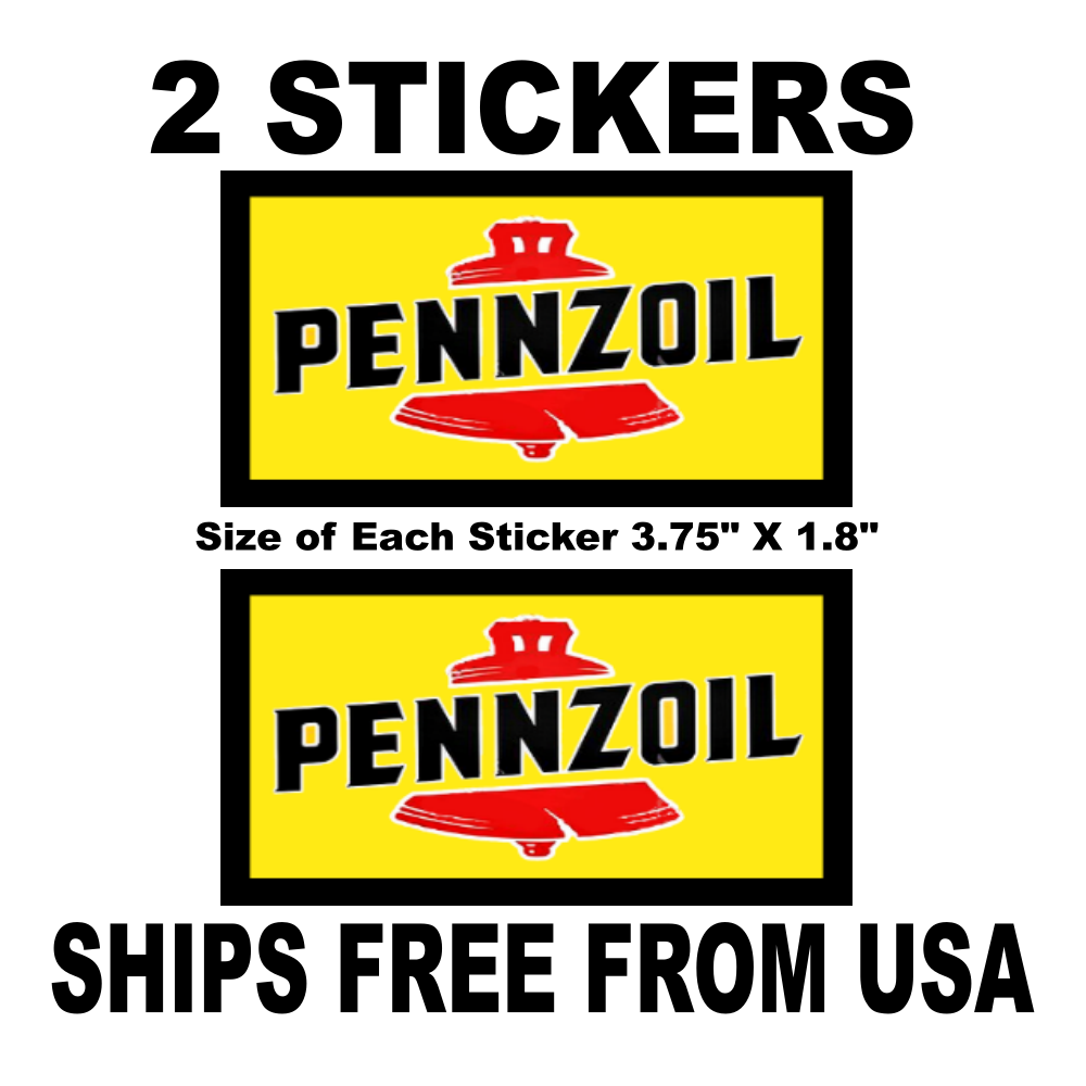 PENNZOIL STICKER DECAL SIGN VINTAGE REPLICA VINYL RACING TOOLBOX ...