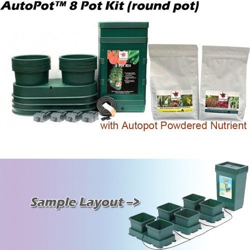 AutoPot Hydrotrays 8 Pot Auto Feed Hydroponic Plant Grow& Autopot ...