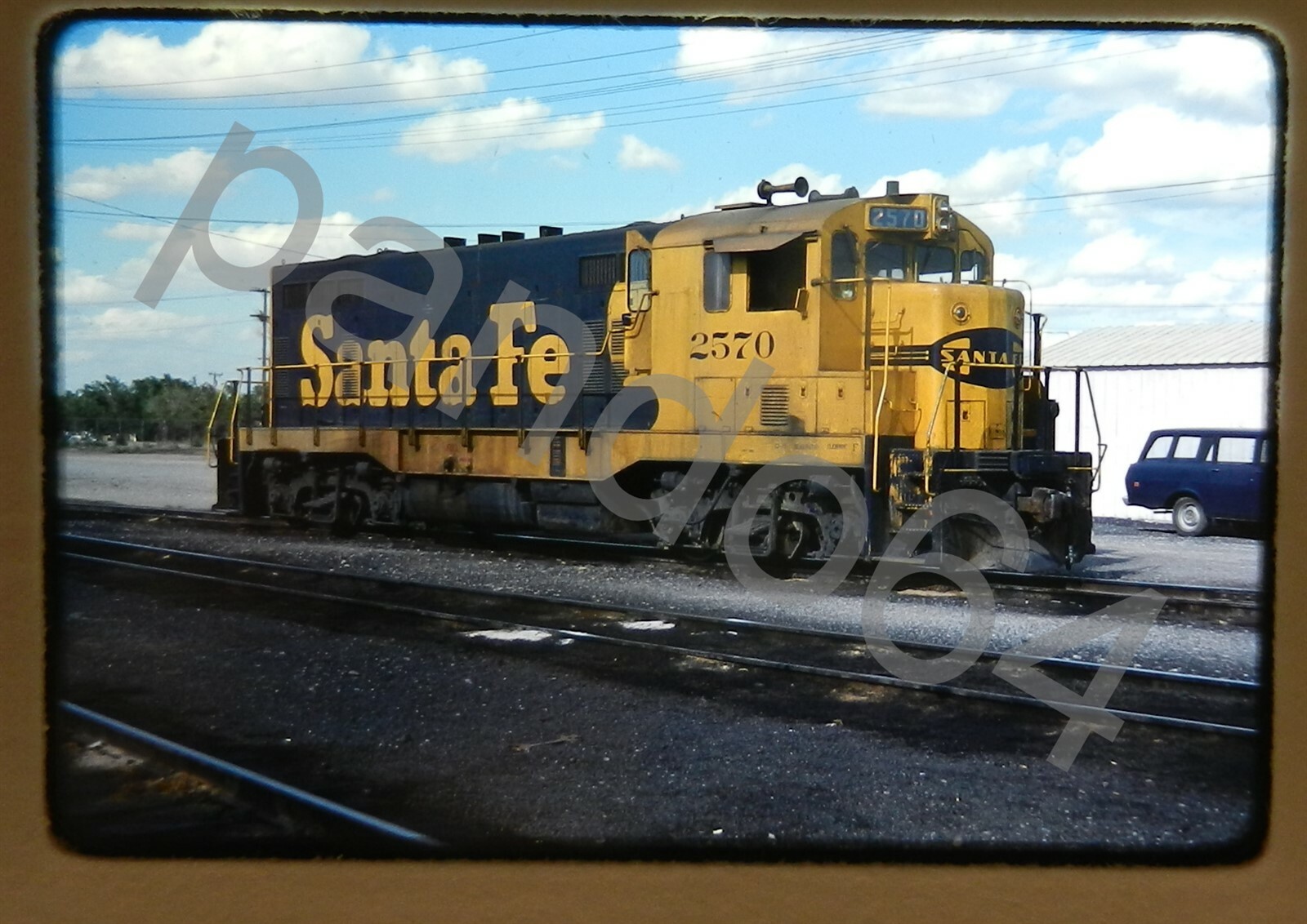 RR Train Slide ATSF Santa Fe #2570 EMD CF7 DIESEL LOCOMOTIVE ~ HB19 | eBay