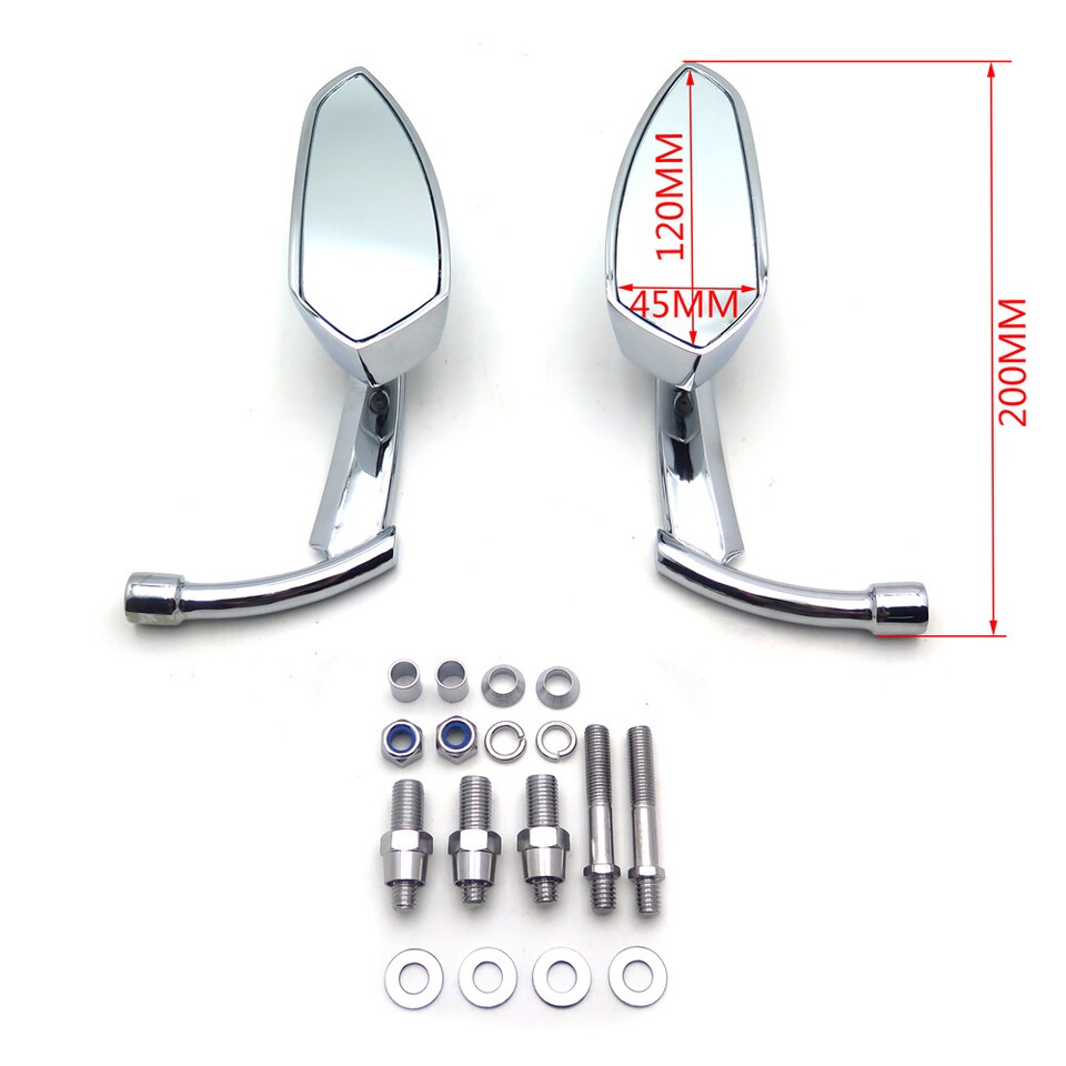 Chromed Blade Mirrors Fit Suzuki Savage Intruder Volusia Boulevard Gsxr ...
