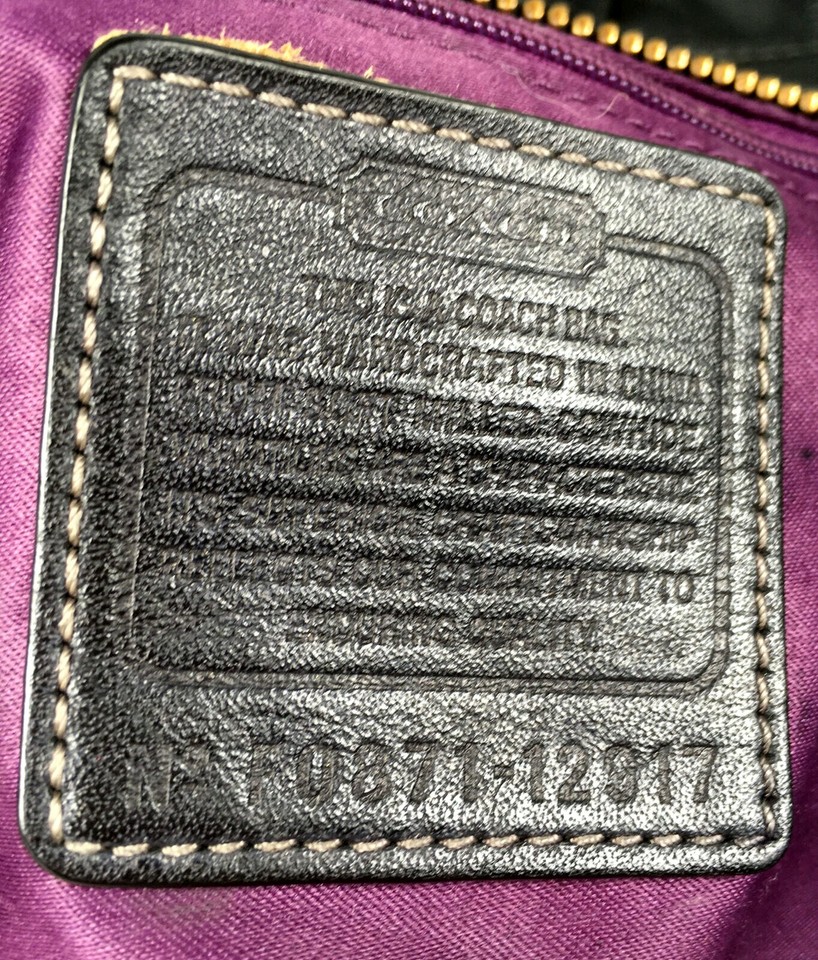 Coach Hampton 12917 Black Leather Shoulder Bag – Distressed | eBay