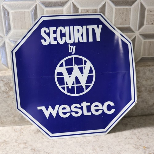 Vintage Security by Westec Advertising Window Sticker Decal 8" | eBay