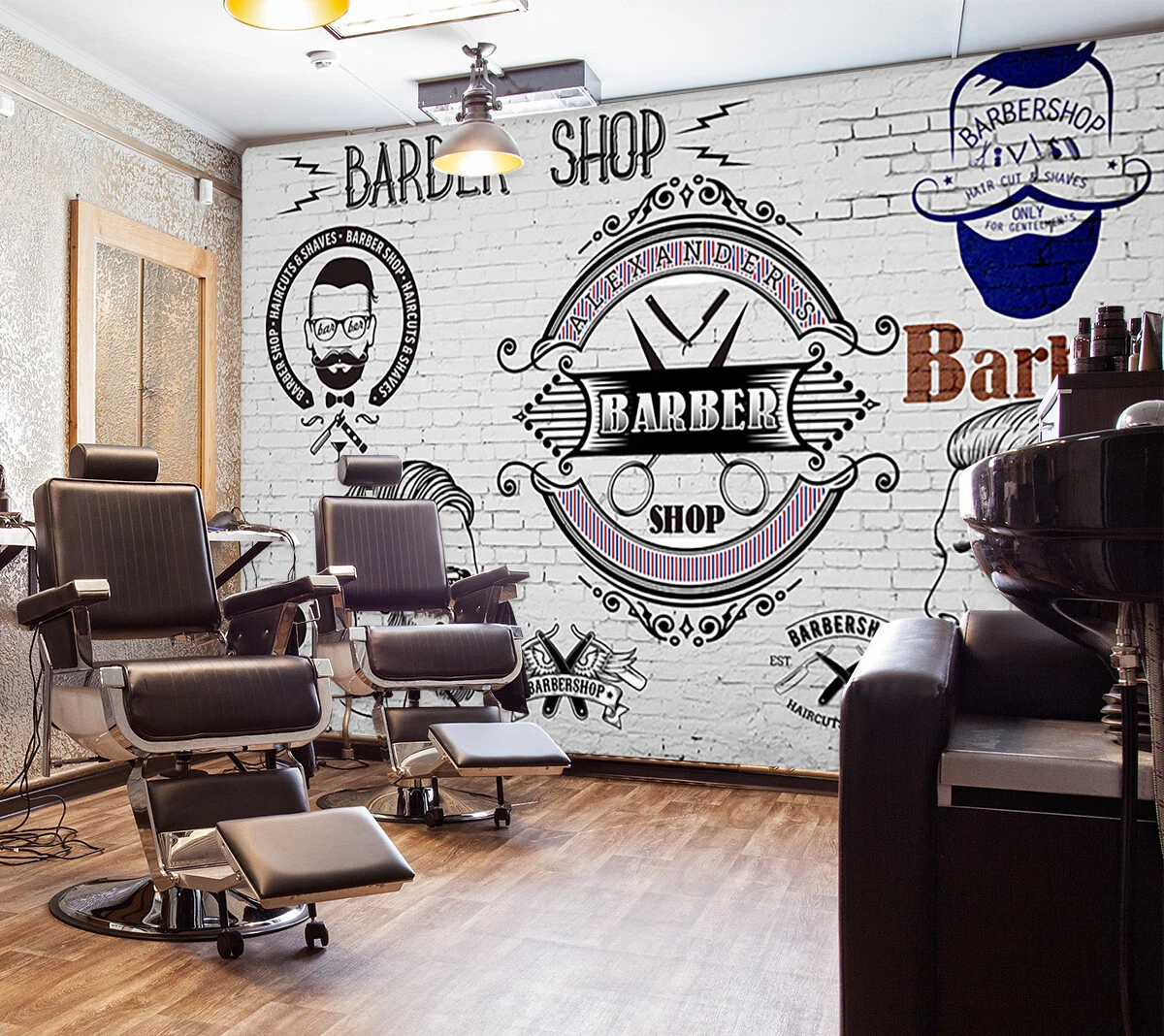 Barber Shop Wallpaper Border